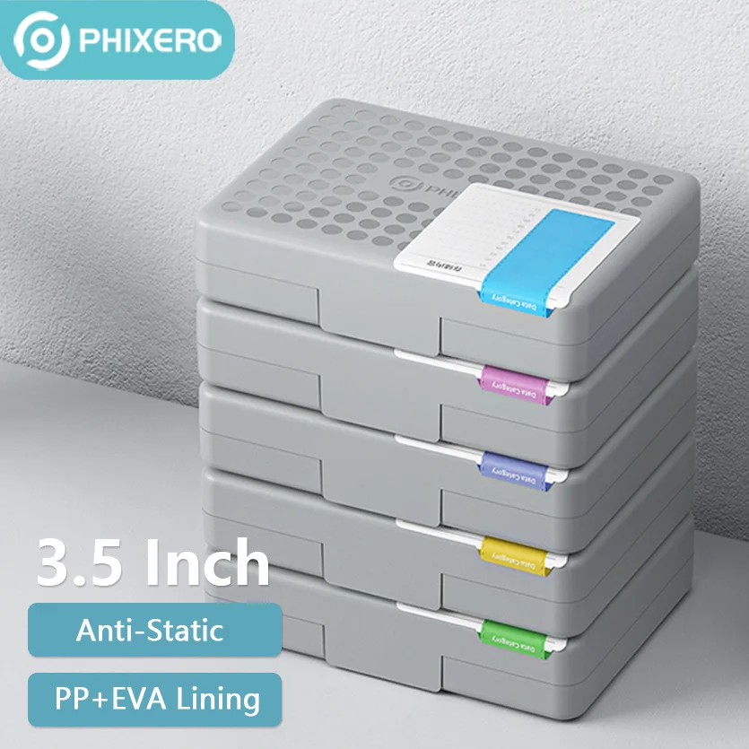 PHIXERO-External-Hard-Drive-Case-3-5-Inch-HDD-SSD-Disk-Storage-Box-with ...