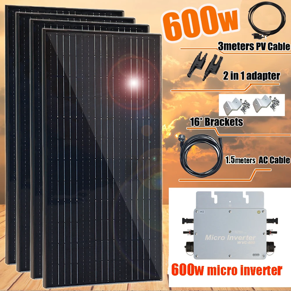 600w-300w-Solar-Panel-Photovoltaic-Panel-Solar-System-Balcony-for ...
