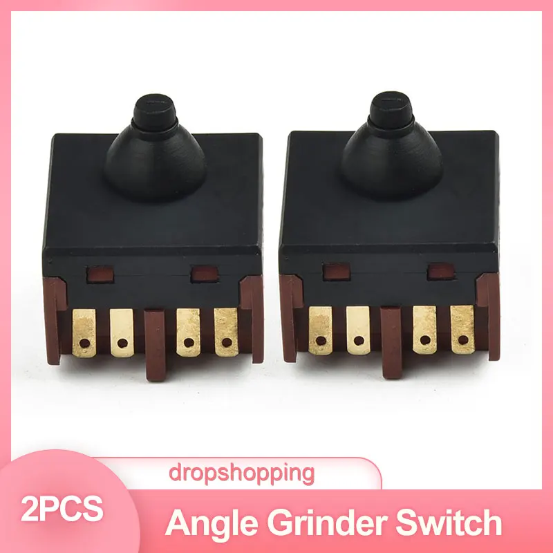 1/2pcs 2.5x2.5cm Angle Grinder Switch Plastic Metal Push Buttons For ...