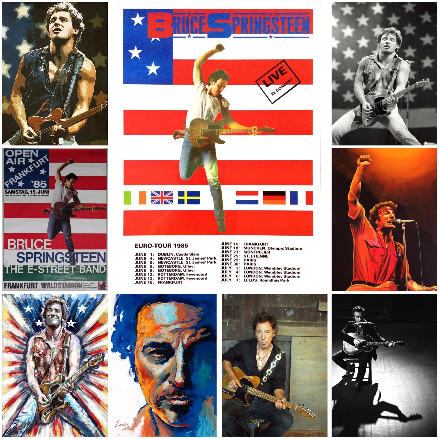 bruce springsteen Poster Decorative Painting Canvas Poster Gift Wall ...