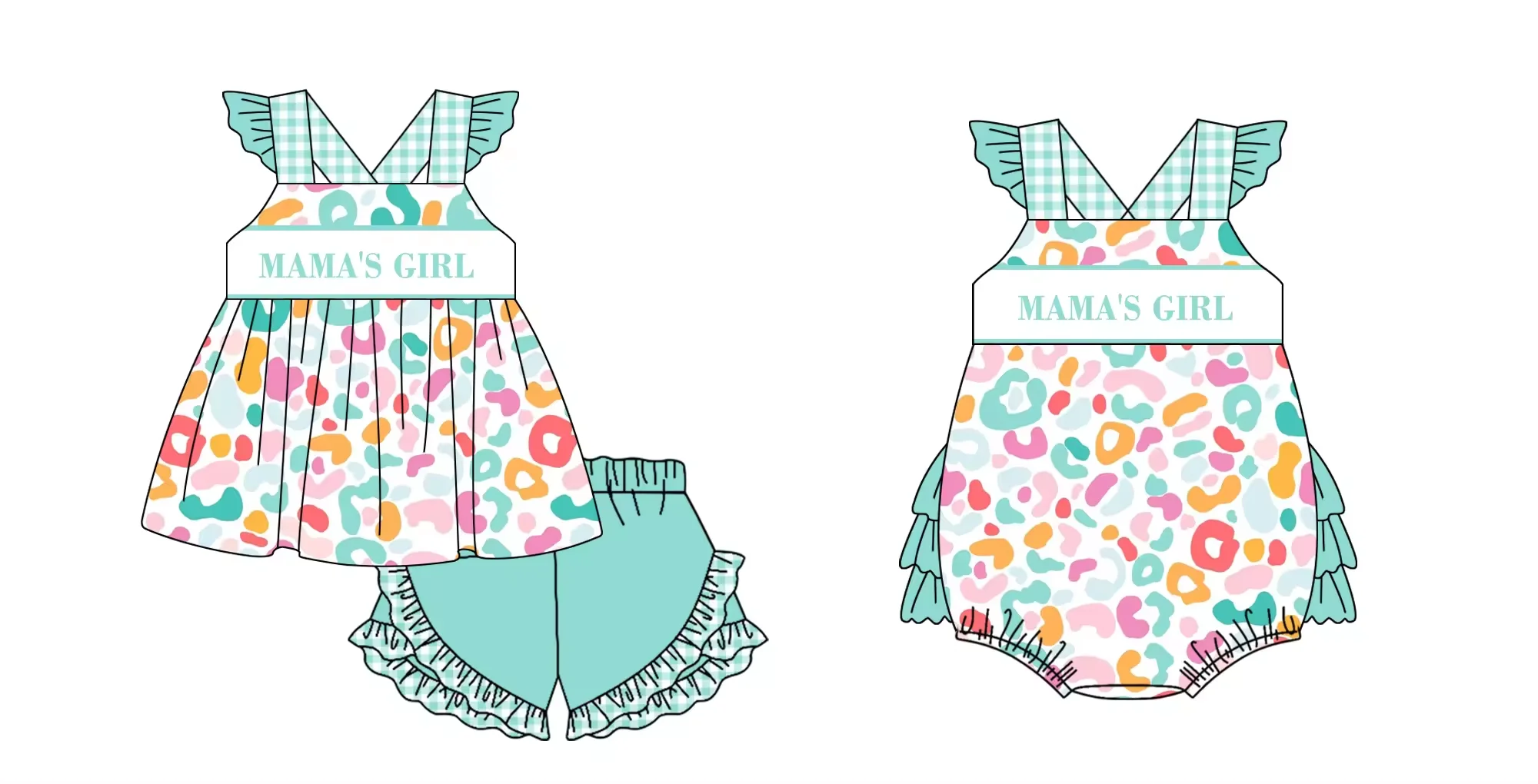 MAMA-s-GIRL-series-girls-summer-clothes-pearl-jumpsuit-colorful-pattern ...