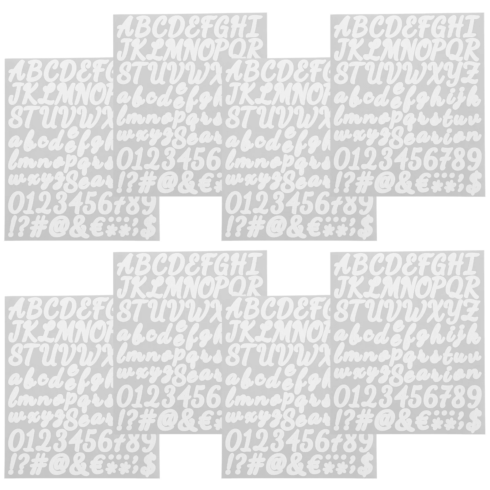 10 Sheets of Adhesive Stickers Colored Alphabet Number Stickers Multi ...