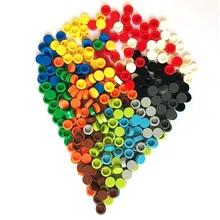 1000Pcs Assemble Building Blocks Flat Tile 1x1 Round Brick 1*1 DIY ...