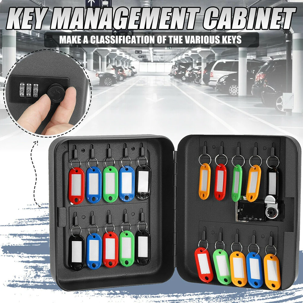 Password Key Safe Box Wall Mounted Metal Home Combination Lock ...