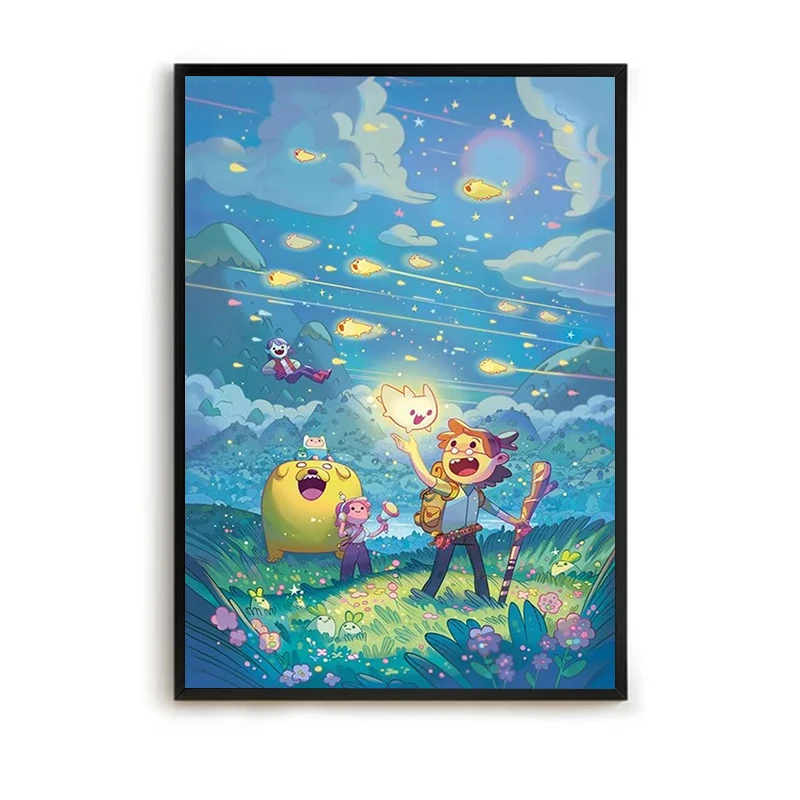 Decor-for-Room-Adventure-Time-Cartoon-Poster-Wall-Art-Canvas-Painting ...
