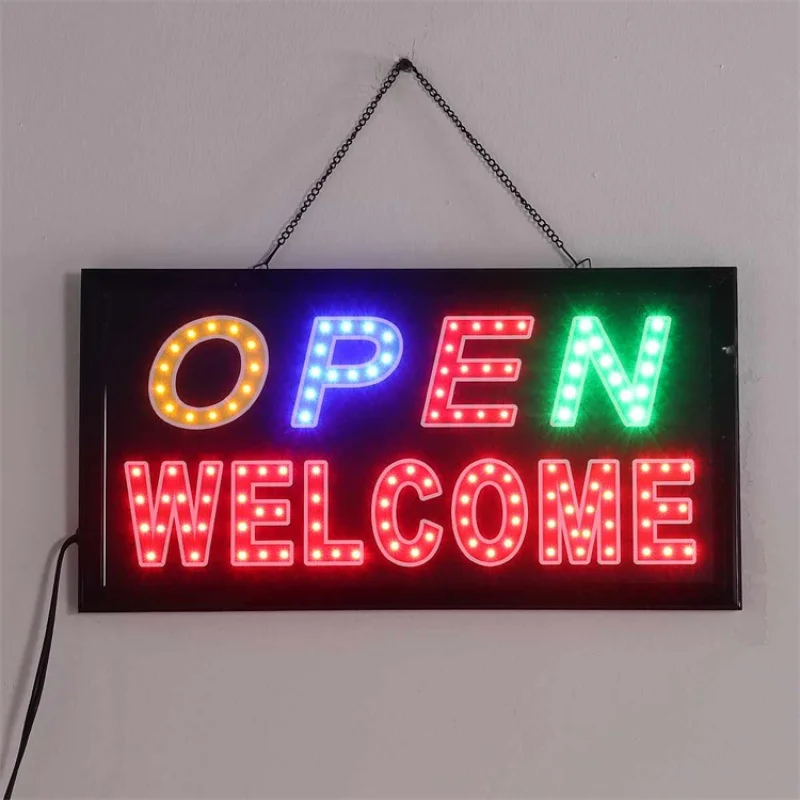Hot-selling-custom-bright-led-shop-advertising-board-with-light-open ...