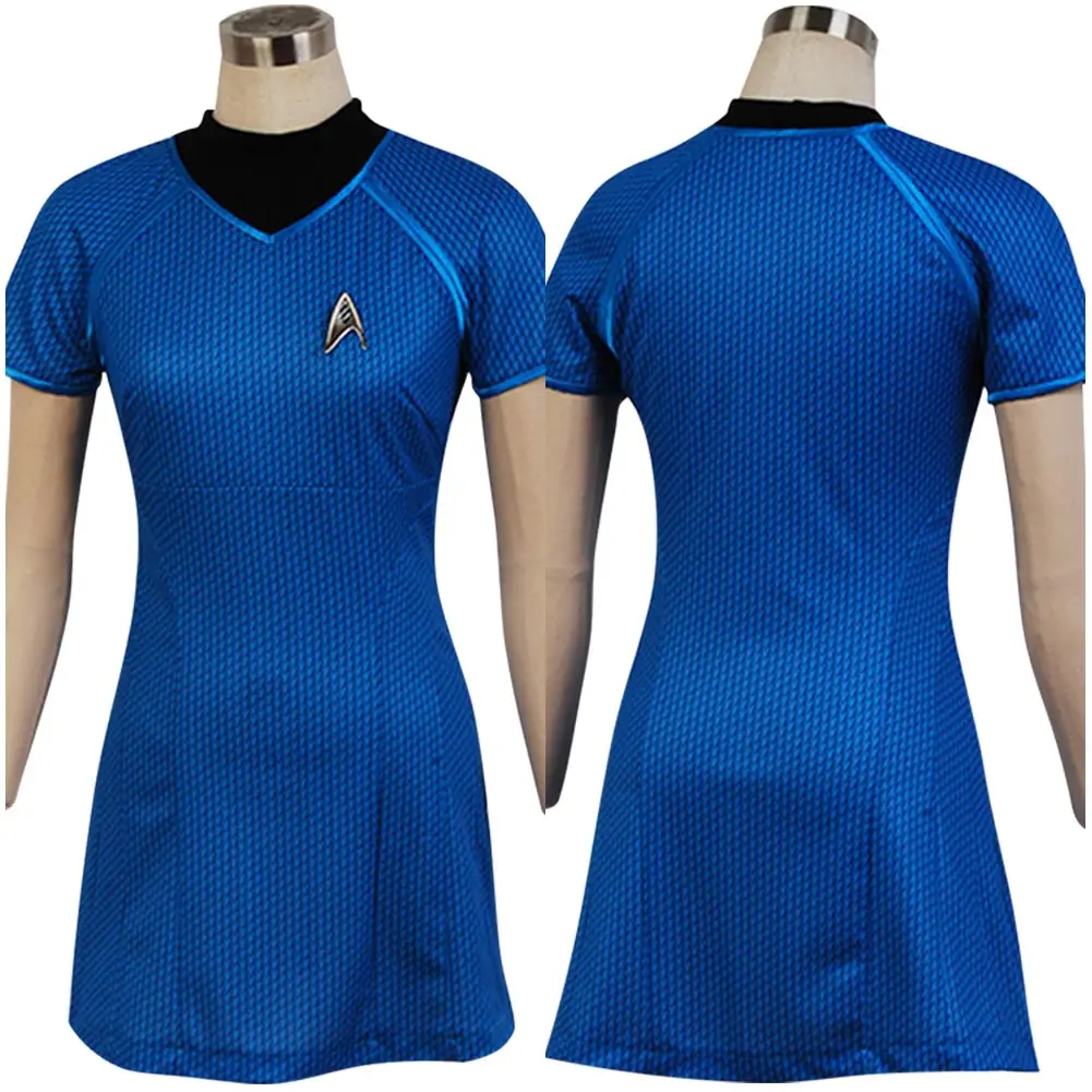 Female-Darkness-Dress-Fleet-Uhura-Blue-Uniform-Cosplay-Costume-For ...