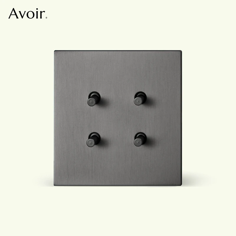 Avoir Wall Light Switch Gray Stainless Steel EU UK French Standard ...