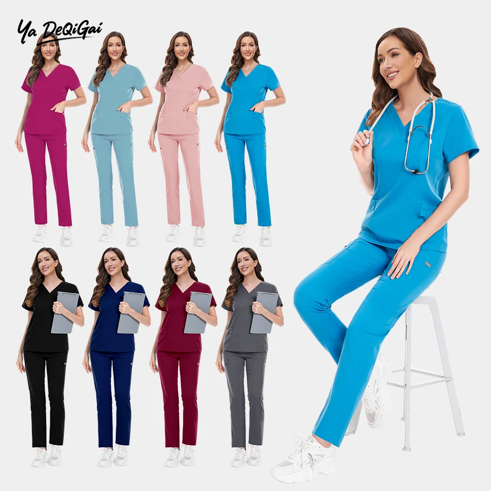 Veterinary Uniform Pet Store Pharmacy Scrub Fashion Short Sleeved Top ...