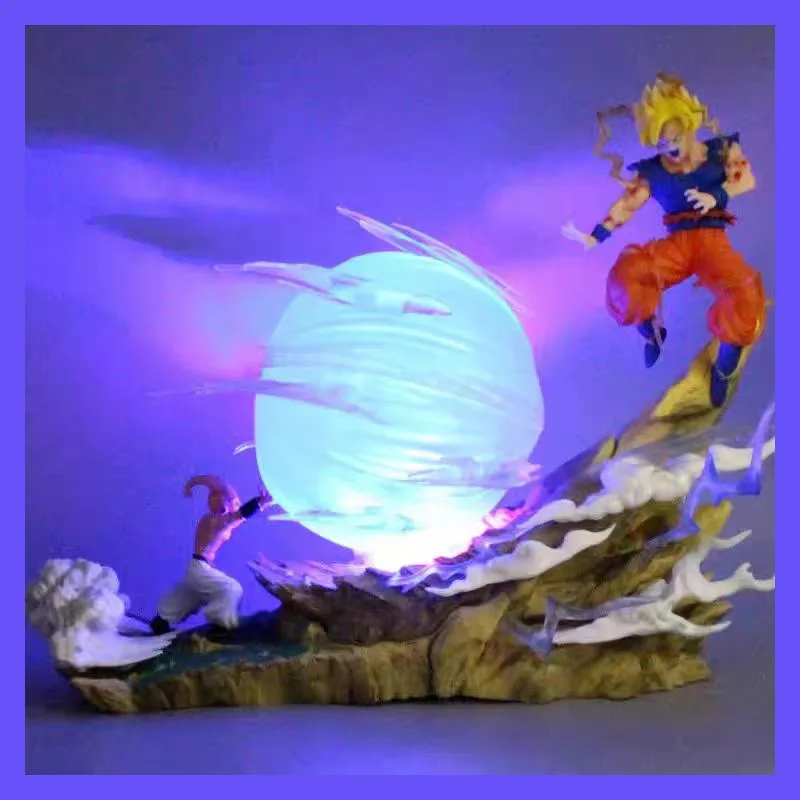 21cm-Dragon-Ball-Z-Buu-vs-Goku-Model-Super-Saiyan-Genki-Bomb-Action ...