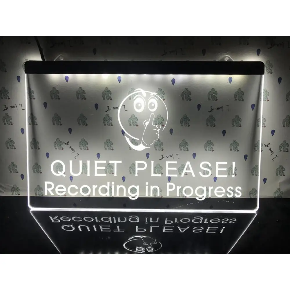 Quiet-Please-Recording-In-Progress-LED-Neon-Sign-3D-Carving-Wall-Art ...