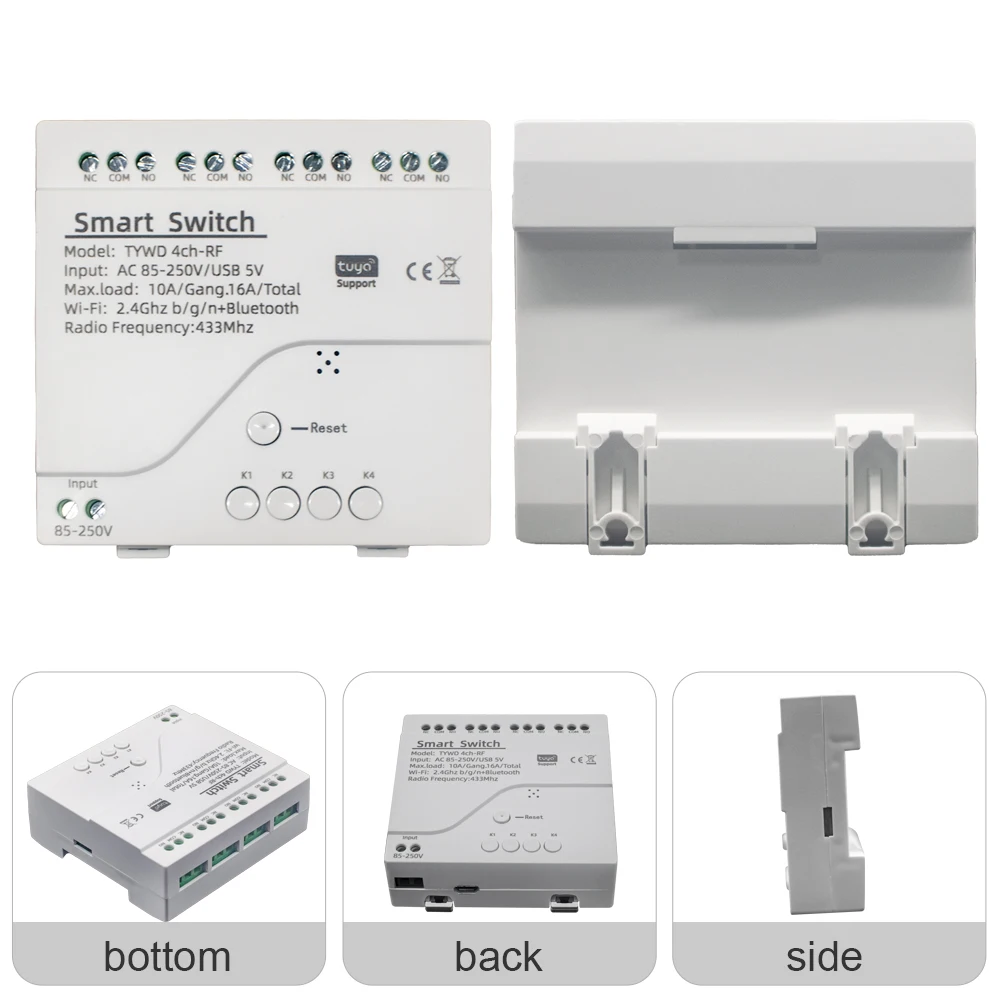 AC-DC-12V-22V-220V-Tuya-Smart-WiFi-Switch-4-way-Control-Switch-Breaker ...