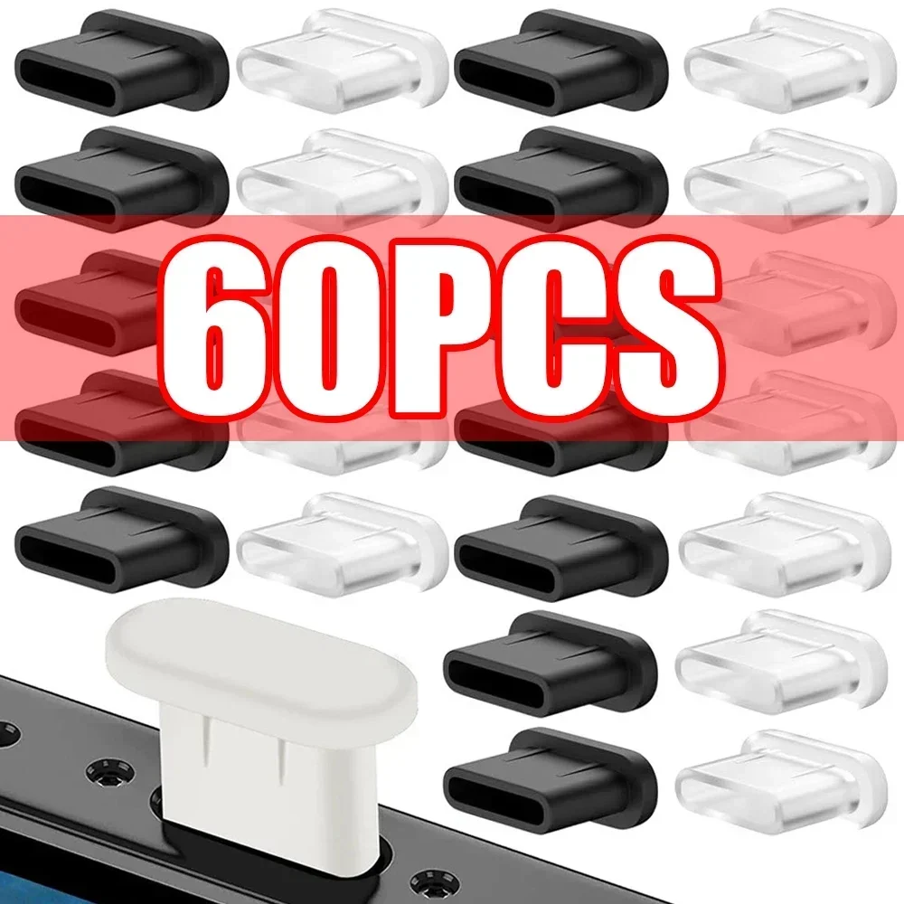 60-40-1PCS-Silicone-Type-C-Dust-Plugs-Cellphone-Anti-dust-Protector ...