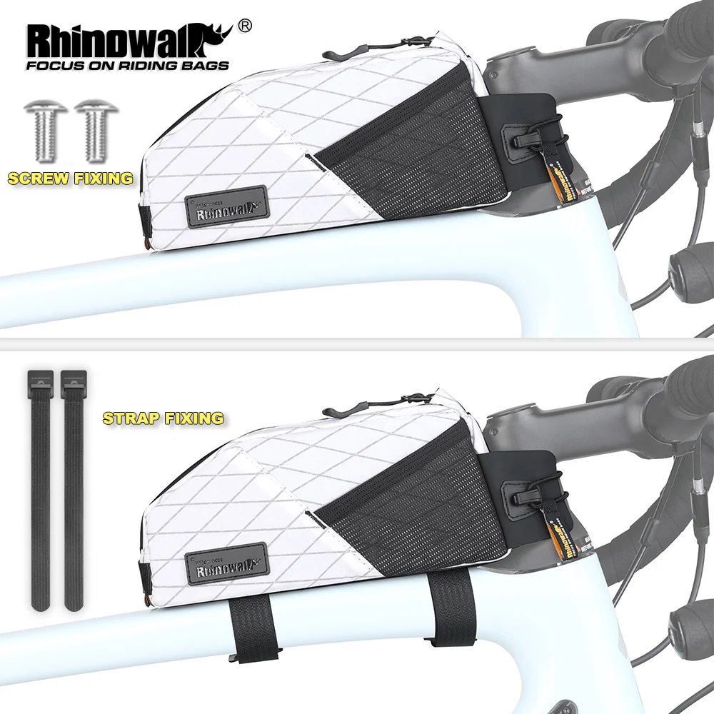 Rhinowalk Bike Top Tube Bag Water-Resistant Bicycle Frame Pack Screw Or ...