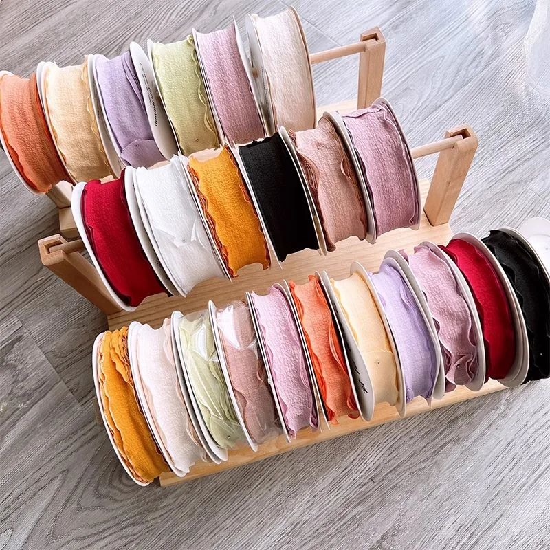 Chinese-Valentine-s-Day-Lace-Ruffled-Ribbon-Frilly-Fishtail-Yarn-Flower ...