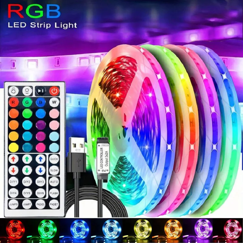 1-30m-1180Inch-USB-Led-RGB-Strip-Light-DC5V-5050-Bluetooth-44K-Smart ...