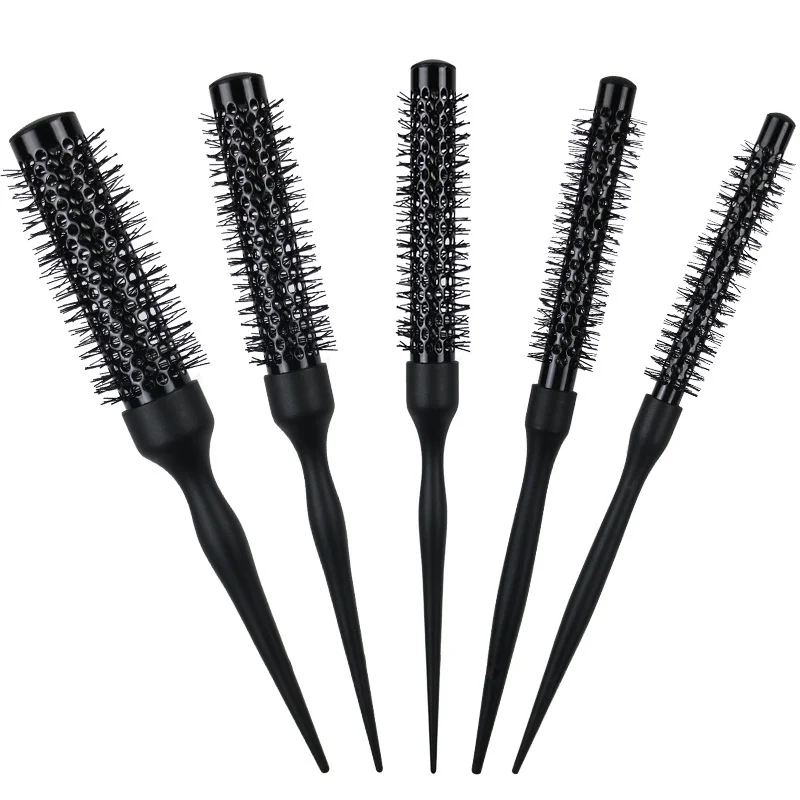 1-5PCS-Black-Curly-Round-Hair-Comb-Aluminum-Tube-Hair-Brush-Comb ...