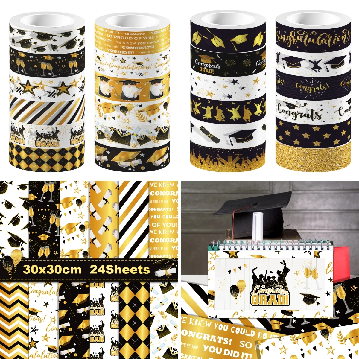 School Graduation Party Scrapbook DIY Material Scrapbooking Paper Pack ...
