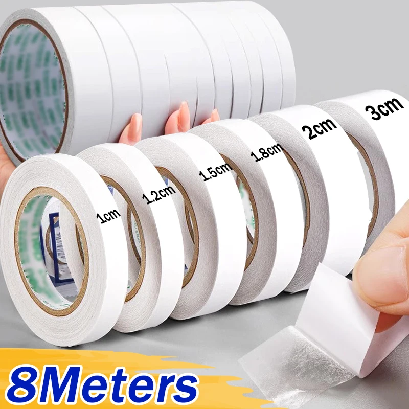 8M-Multi-Size-Double-Sided-Tape-Heavy-Duty-Strong-Viscosity-Adhesive ...
