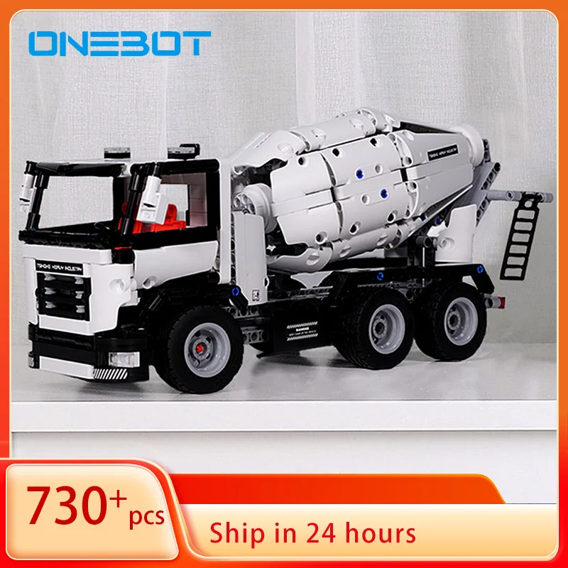 ONEBOT Engineering Truck Mixer Tech Building Blocks Brinquedo ...