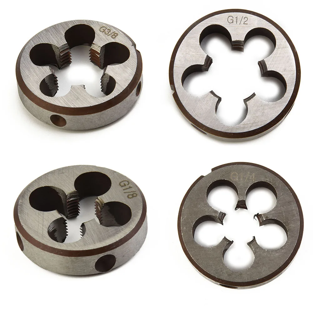High Duty Pipe Thread Round Dies For BSP 1/8 1/4 3/8 1/2 3/4 HSS High ...