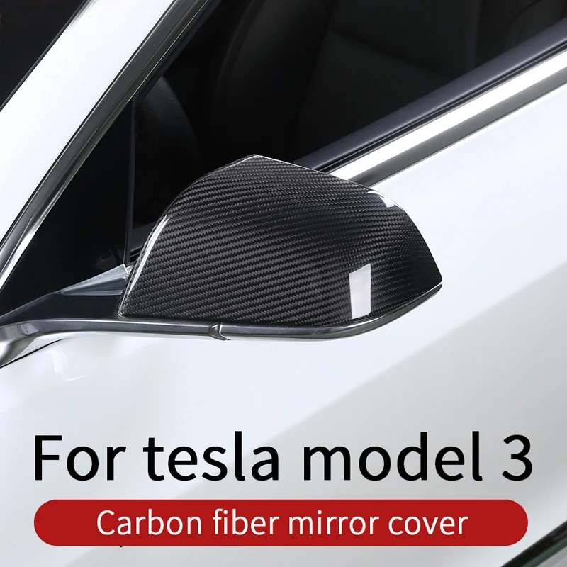 Rear-view-mirror-cover-For-Tesla-model-3-accessories-car2016-2022-tesla ...