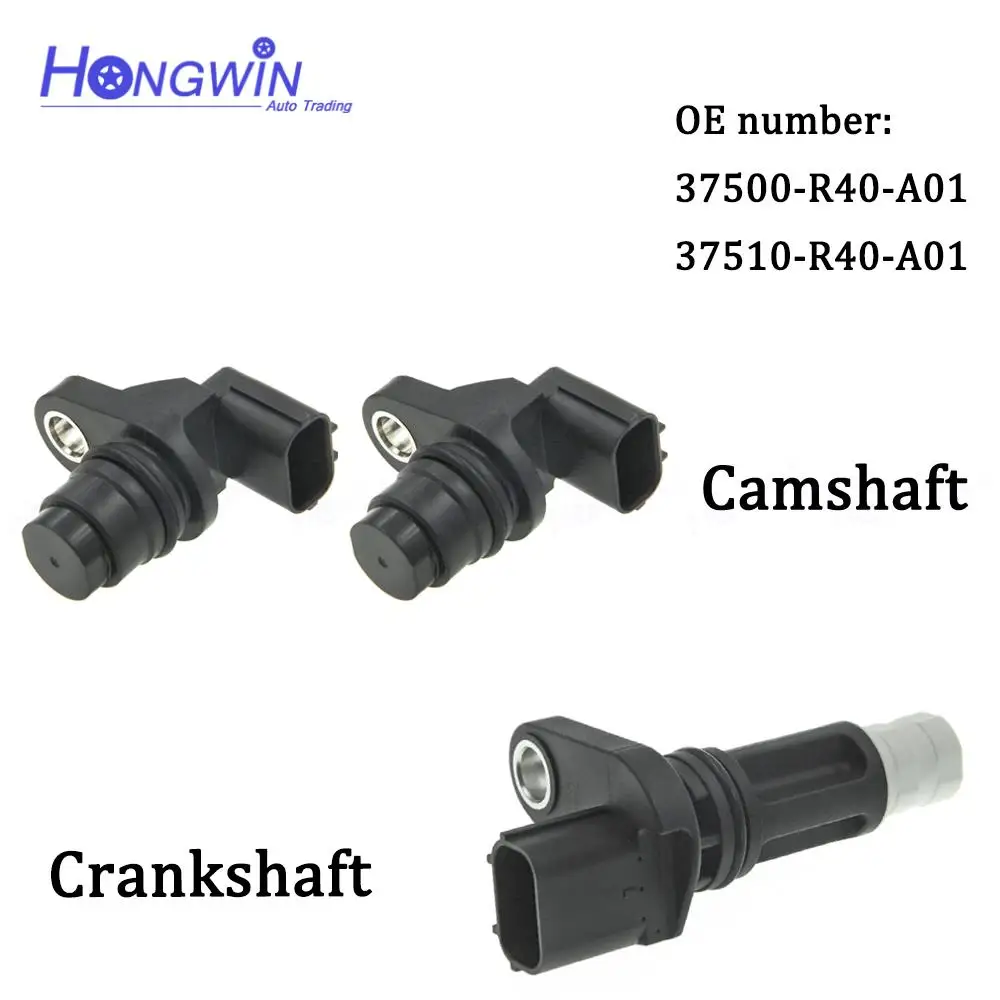 37500-R40-A01-37510-R40-A01-ONE-SET-Engine-Crankshaft-Camshaft-Position ...