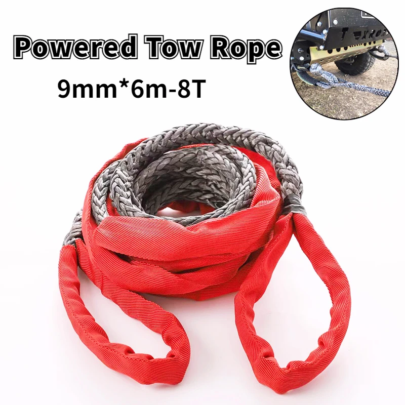 9MM*6M Powered Tow Rope Heavy Duty High Strength 4x4 Off-road Vehicle ...