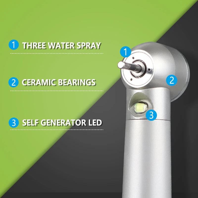 WENJIAN Dental LED High Speed Handpiece Dentist Tips E Generator Air ...