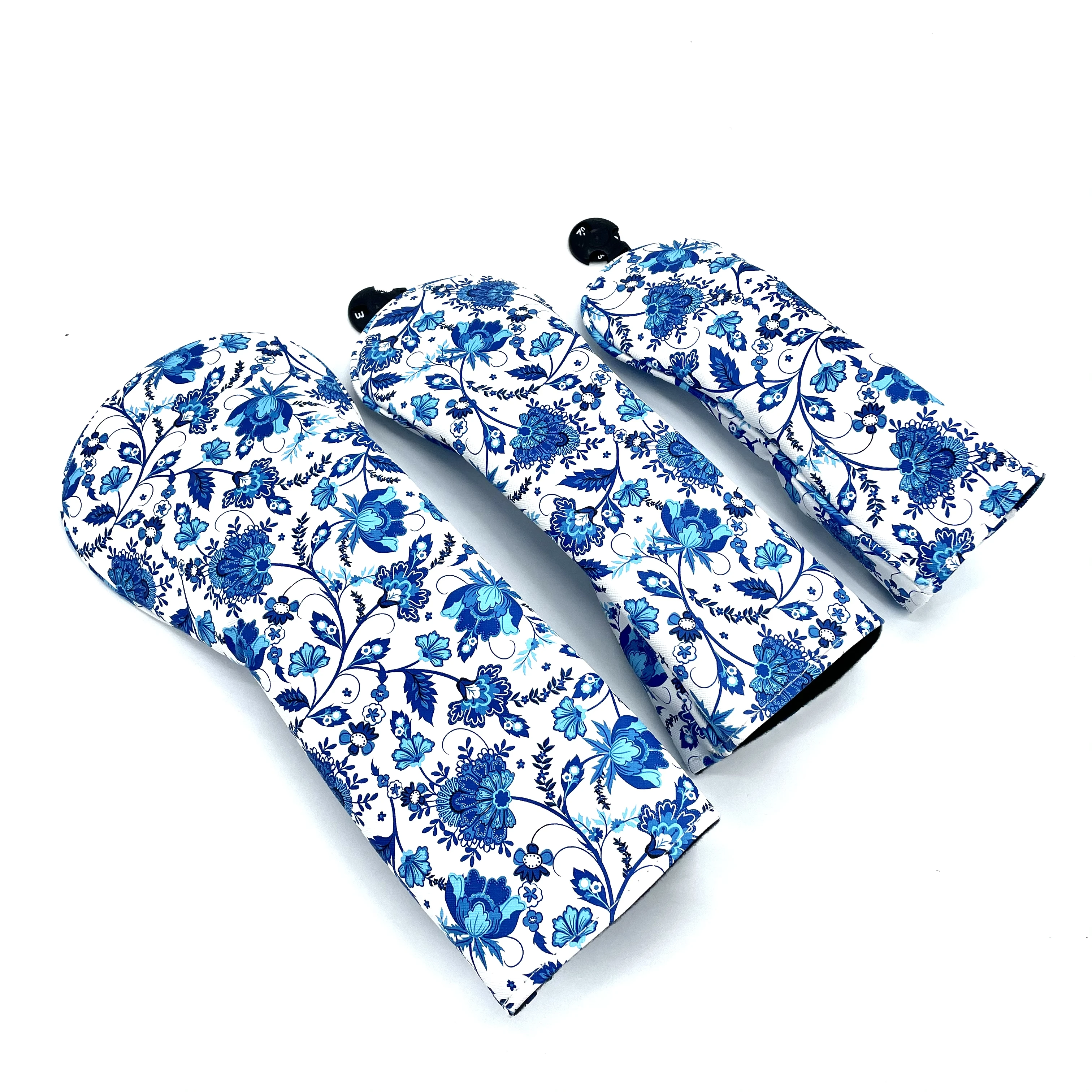 Golf-Blue-cherry-blossoms-pattern-Head-cover-Driver-Head-Covers-Fairway ...