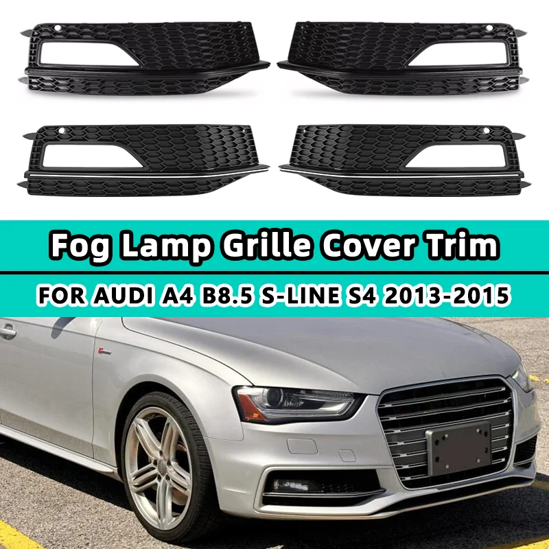 Fog Light Cover Grill For Audi A4 S4 B8.5 S-Line 2012 2013 2014 2015 ...