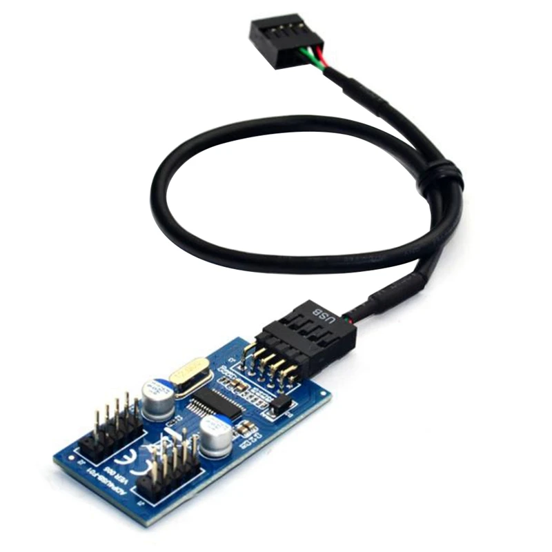 9Pin-USB-Header-Male-1-To-2-4-Female-Extension-Cable-Card-Desktop-9Pin ...