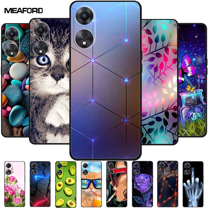 For OPPO A78 Case A 78 4G Fashion Silicone Soft TPU Protective Back ...