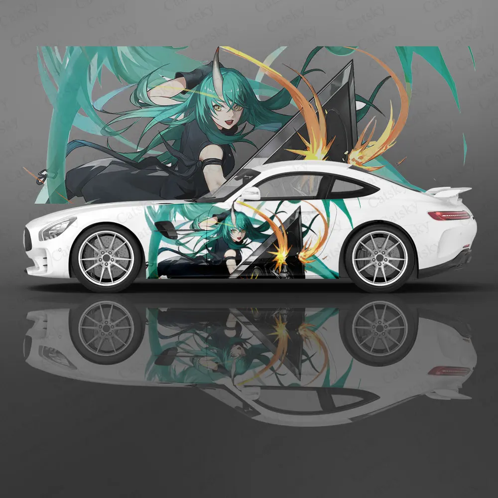 Hoshiguma-Anime-Girl-Car-Decal-Flower-Vinyl-Car-Stickers-SUV-Side ...
