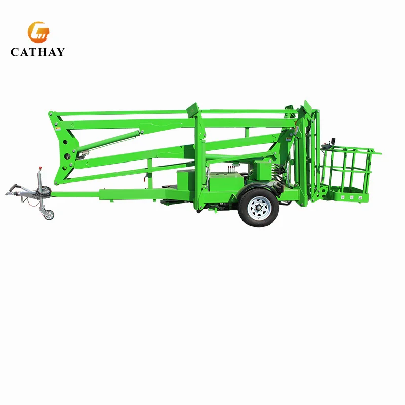 Telescopic 16m Mobile Hydraulic Electrical Man Lift Spider Cherry ...