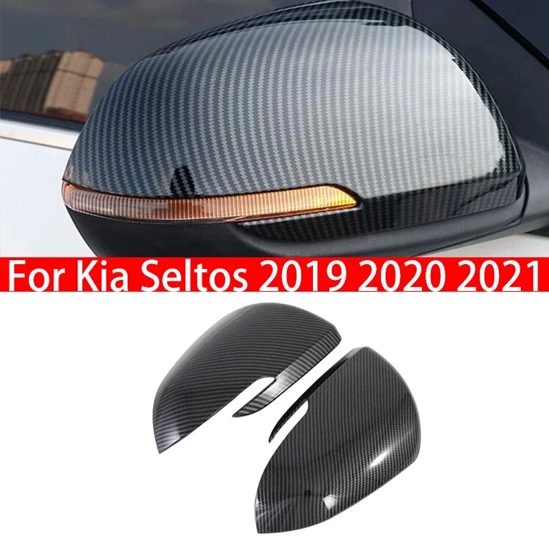 For-Kia-Seltos-2019-2020-2021-ABS-Carbon-Fiber-Chrome-Silver-Look-Car ...