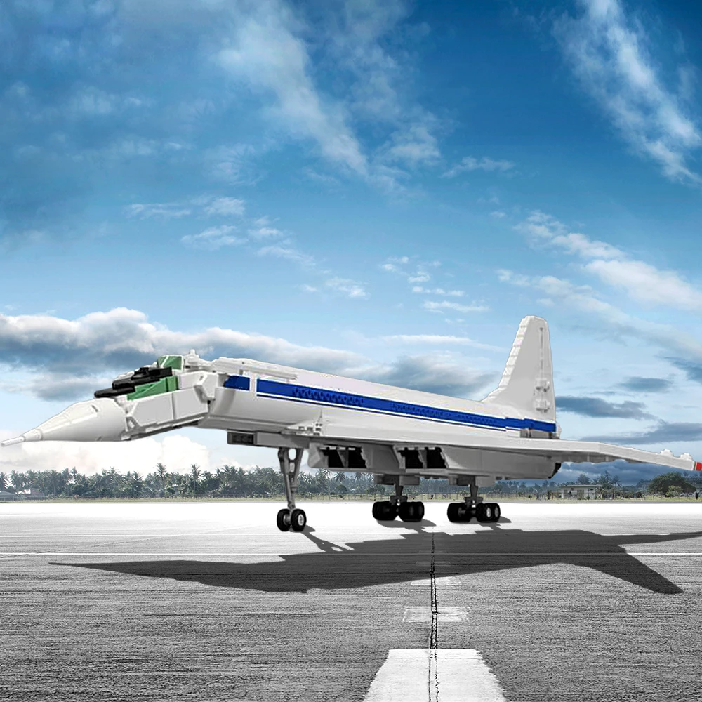 Gobricks-MOC-New-Concorde-Aircraft-Tupolev-Tu-144D-Supersonic-Aircraft ...