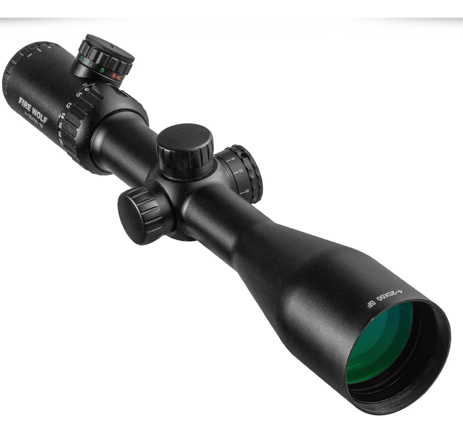 Fire Wolf 4-20X50 SF Riflescope Hunting Optics Scopes Adjustable Red ...