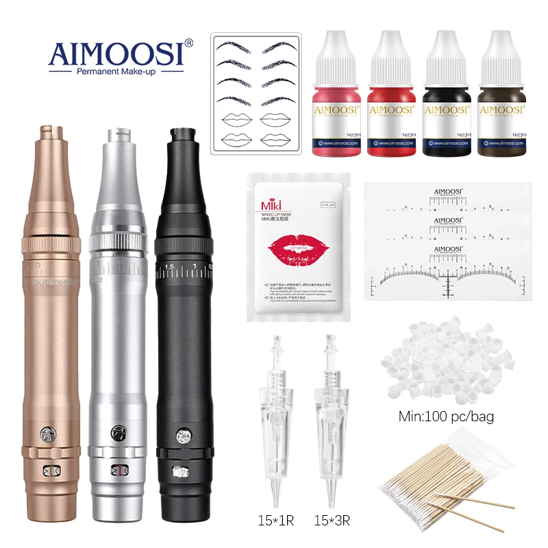 Microblades kit Tattoo Machine kit Permanent makeup Set Wireless ...