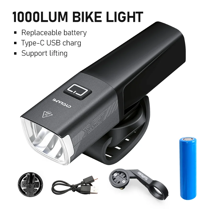 CYCLAMI USB Faróis inteligentes recarregáveis, Road Mountain Bike Light ...