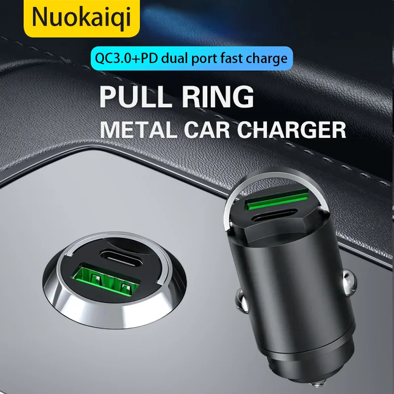 Mini-Car-USB-QC3-0-PD-Charger-12-24V-Fast-Charging-Car-USB-Type-C ...