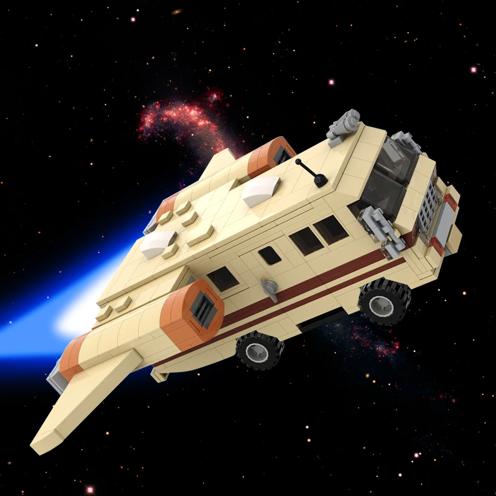 MOC-Spaceballs-Eagle-5-Rocket-Flying-Vehicle-Bricks-RV-Car-Van-American ...