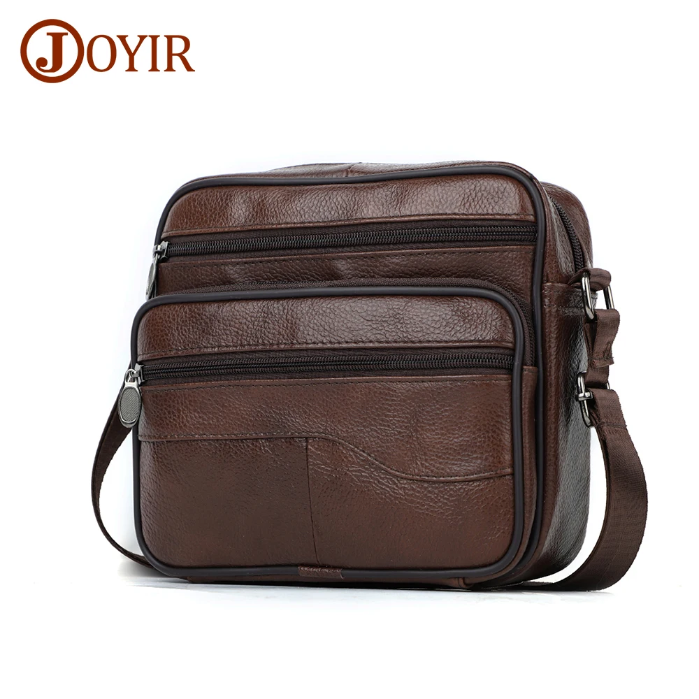 JOYIR Genuine Leather Male Shoulder Crossbody Bag Casual Messenger Bag ...
