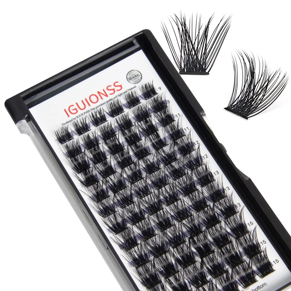 IGUIONSS Lash Clusters 72 Pcs Individual Cluster Lashes DIY Lash ...