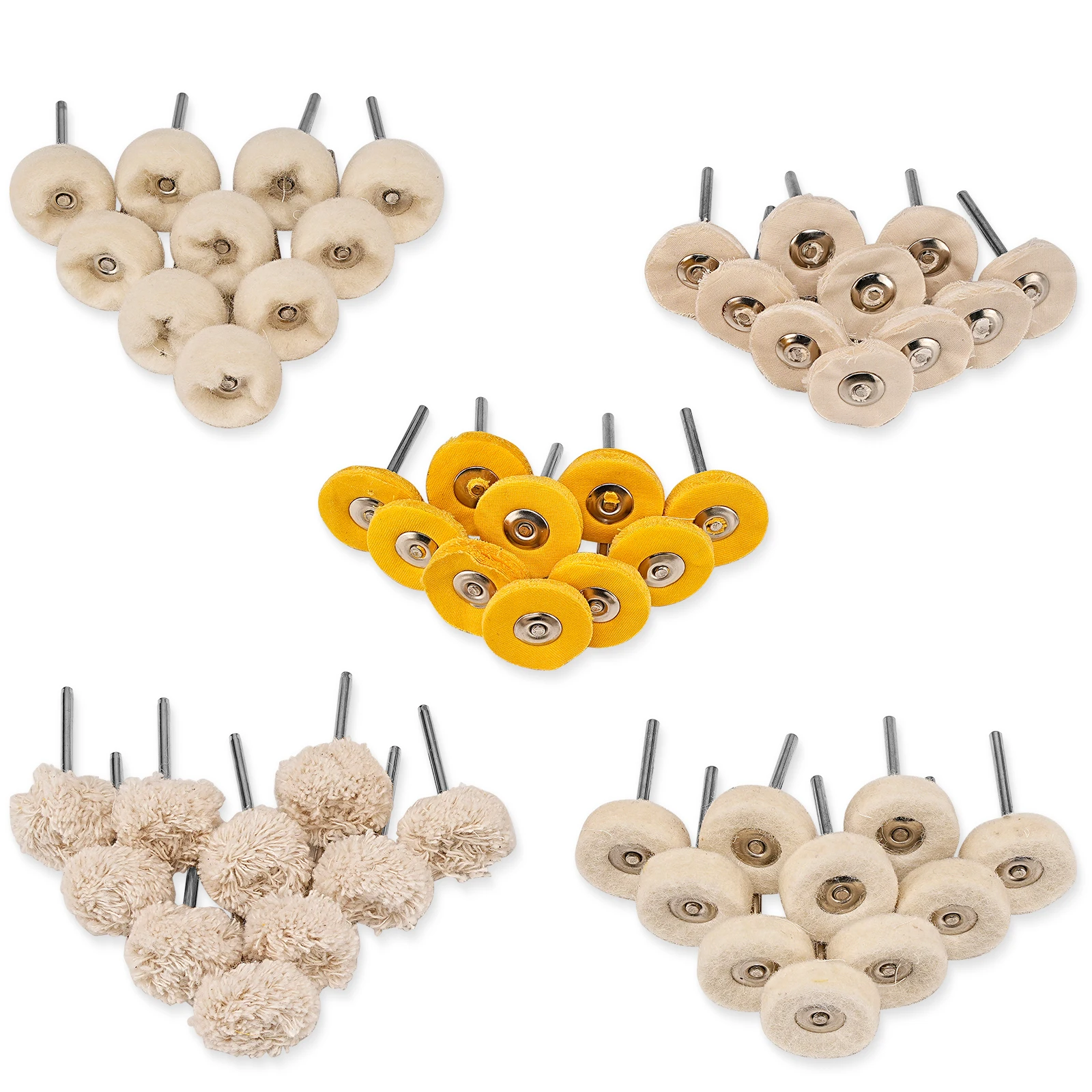 SIFANG 1 Inch Mini Drill Abrasive Brush Wool Buffing Polishing Wheel ...