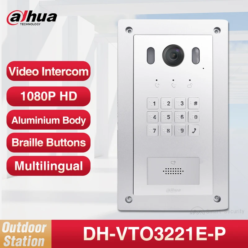 Dahua-1080P-HD-Video-Intercom-Braille-Keypad-Alloy-Doorbell-Supports ...