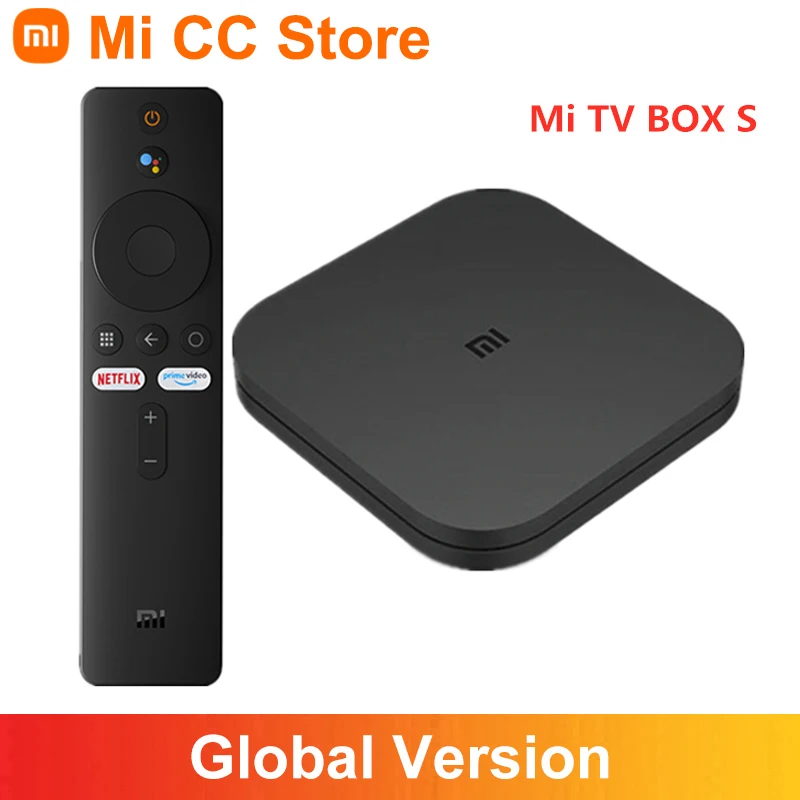 Versão global xiaomi mi tv box s 4k ultra hd streaming media player ...