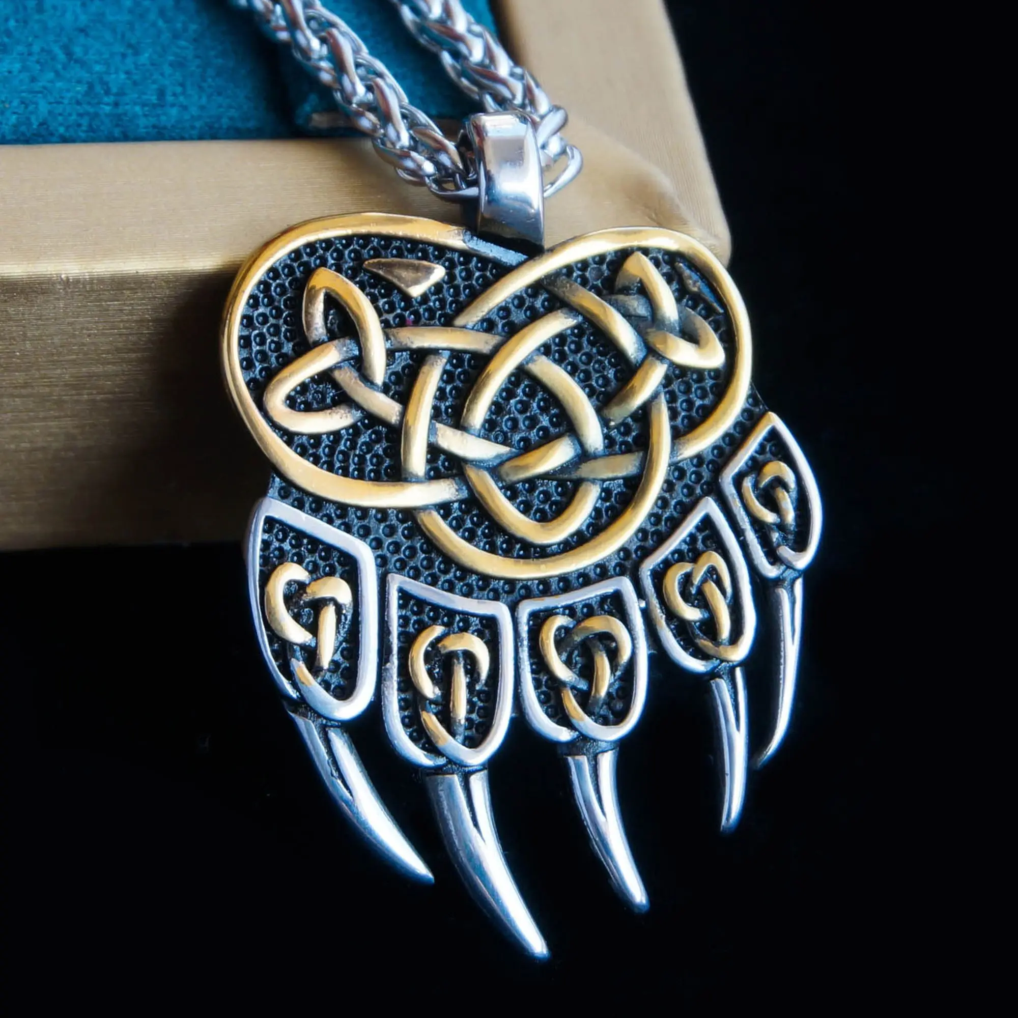 10PCS-Viking-Bears-Necklace-Scandinavian-Talisman-Runes-Amulet-Pendant ...