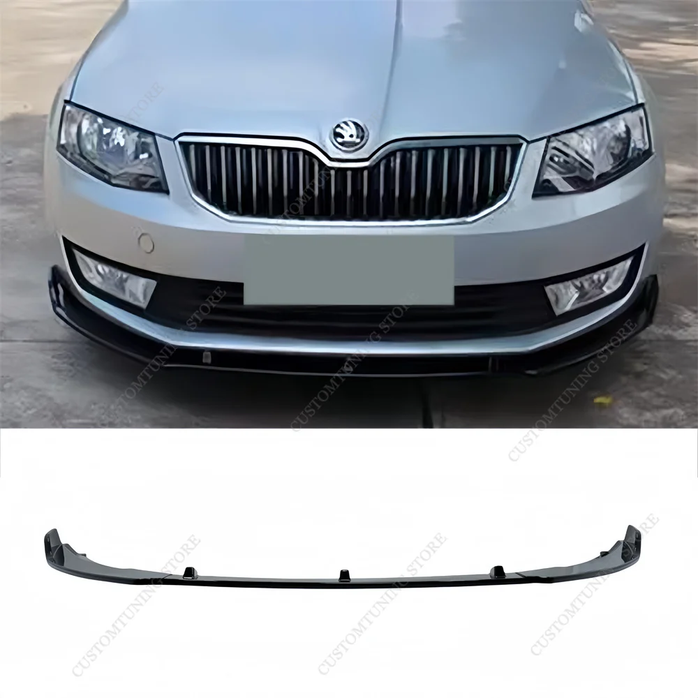 For-Skoda-Octavia-MK3-5E-Front-Bumper-Lip-Spoiler-Splitter-Diffuser ...