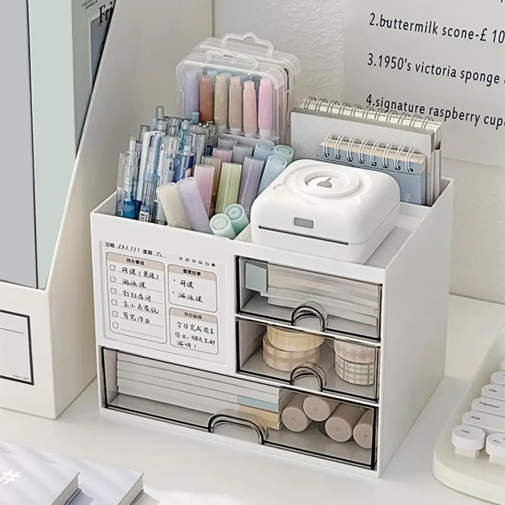 Multifunctional-Desktop-Organizer-Drawer-Box-with-Pen-Holder-Large ...
